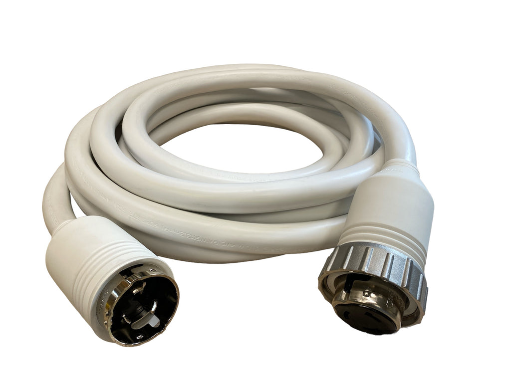 50A 125/250V Marine Shore Power Boat Cord 25’ WHITE - 22512 – Amp Up ...