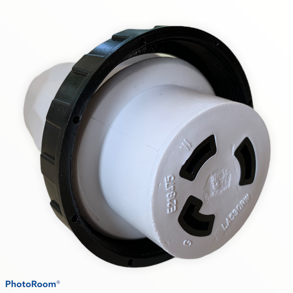 30A 125V Marine Shore Power Boat Cord Cable 50', White - 22315 – Amp Up ...